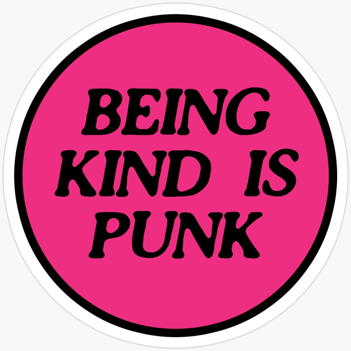 DOPASTICKER Being Kind Is Punk, Pink 2 Sticker. Gift You Phone Sticker ...