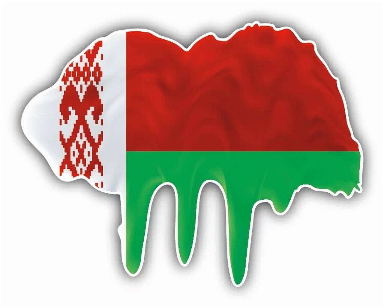 DOPASTICKER Belarus Flag Blot Sticker Decal Phone Decal Water Bottle ...