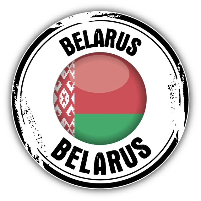 DOPASTICKER Belarus Flag Grunge Label Car Sticker Phone Water Bottle ...