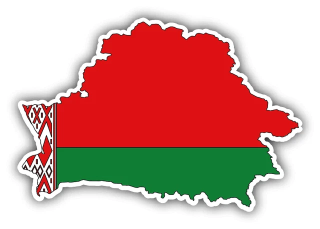 DOPASTICKER Belarus Map Flag Color Sticker Decal Phone Decal Water ...