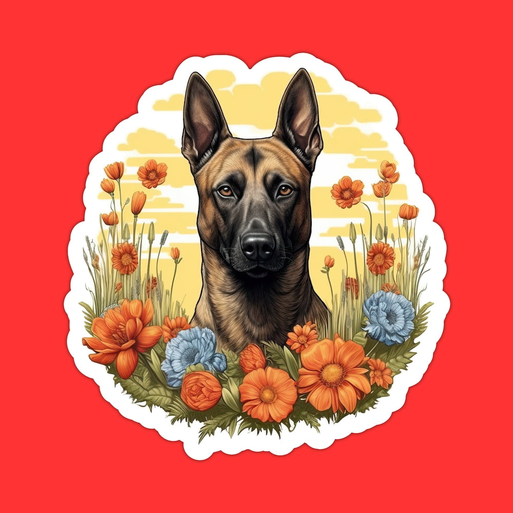 DOPASTICKER Belgian Malinois Dog Sticker Phone Decal Water Bottle ...