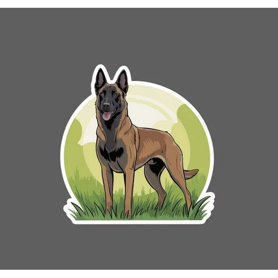 DOPASTICKER Belgian Malinois Sticker Dog Pet Friend Warrior Athlete ...