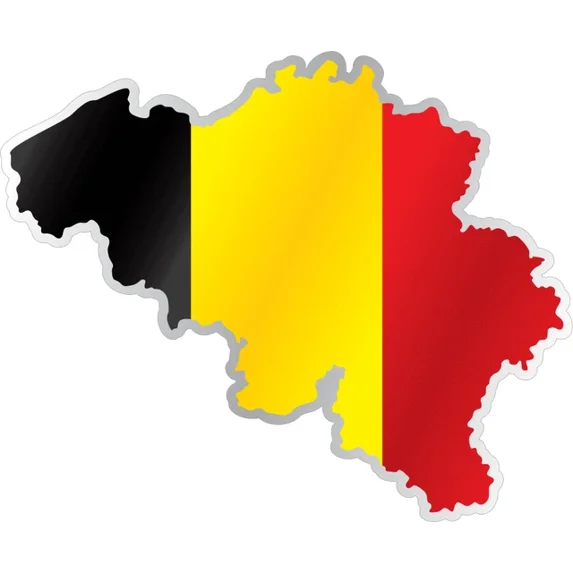 DOPASTICKER Belgium Country Flag Map Car Window Mirror Sticker Decal ...