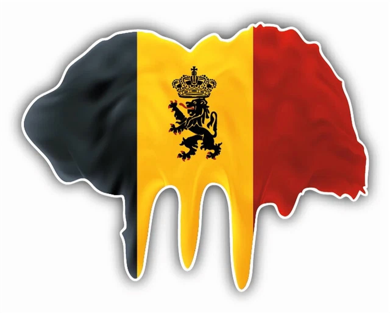 DOPASTICKER Belgium Flag Blot Car Sticker Phone Water Bottle Stickers ...