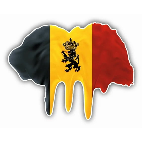 DOPASTICKER Belgium Flag Blot Car Sticker Phone Water Bottle Stickers ...