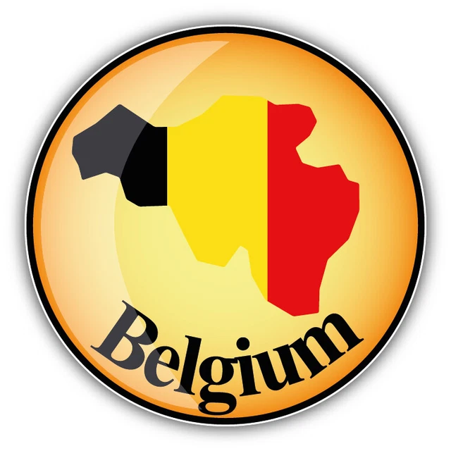 DOPASTICKER Belgium Map Flag Label Car Sticker Phone Water Bottle ...
