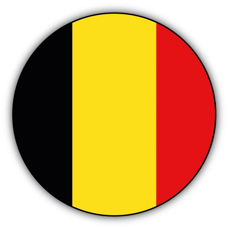 DOPASTICKER Belgium Round Flag Car Bumper Sticker Decal Gift You ...