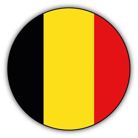 DOPASTICKER Belgium Round Flag Sticker Decal Phone Decal Water Bottle ...