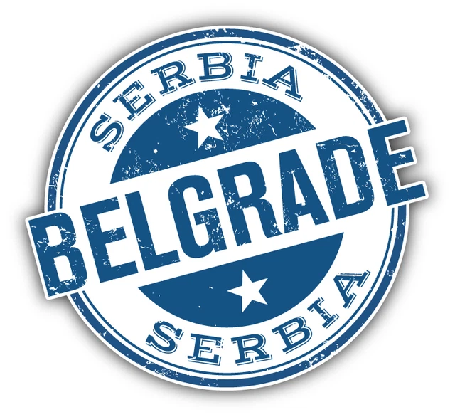 DOPASTICKER Belgrade City Serbia Grunge Travel Stamp Sticker Decal ...