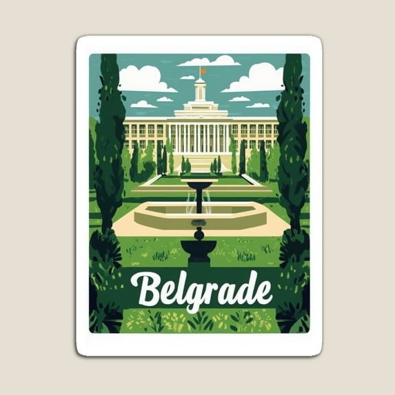 DOPASTICKER In Belgrade, A Well-Maintained Garden Features A Central ...