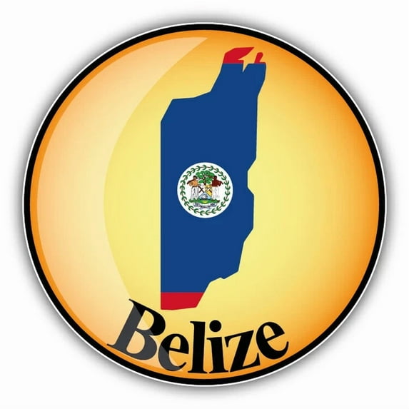 DOPASTICKER Belize Map Flag Label Car Sticker Phone Water Bottle ...