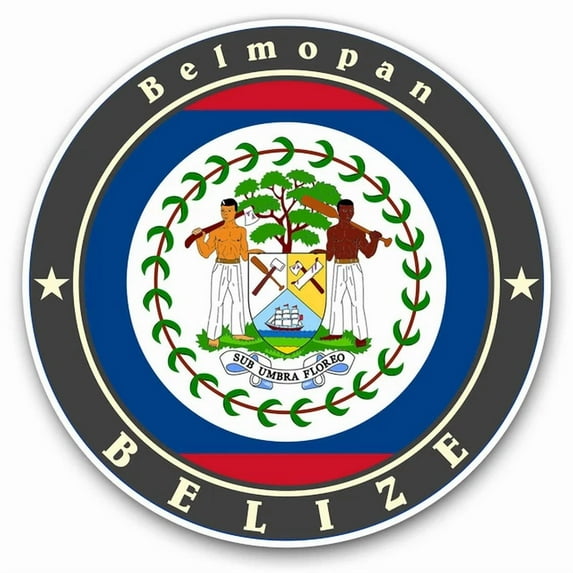 DOPASTICKER Belize Royal Blue Flag Travel Cool Gift Decorative Laptop ...