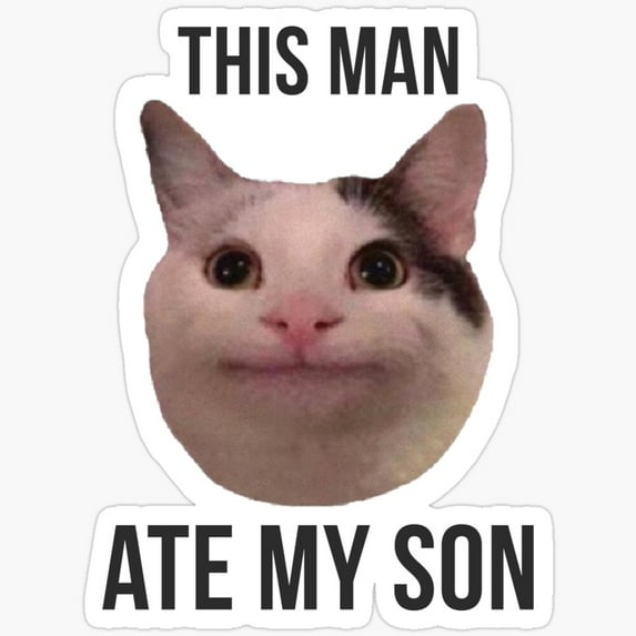 DOPASTICKER Beluga Cat This Man Ate Myon Perfect Gift Everyone Phone ...