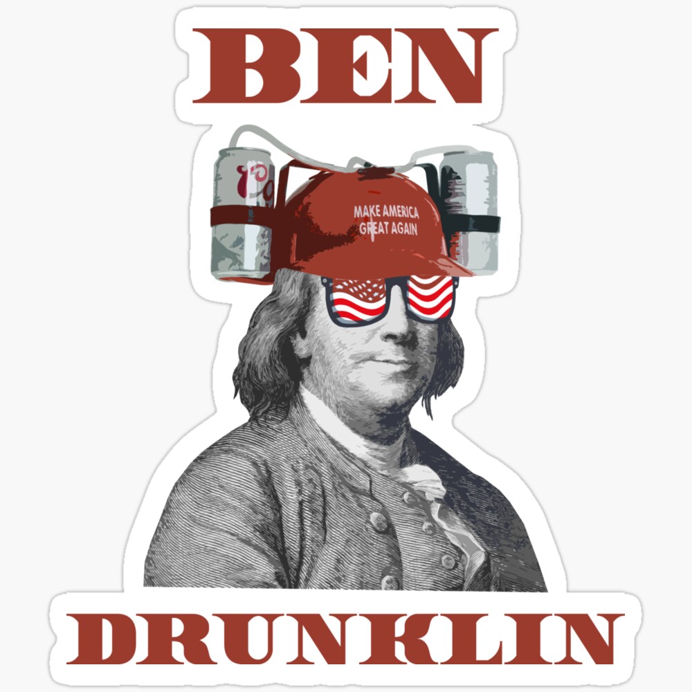 DOPASTICKER Ben Drunklin 4Th July Ben Franklin Sticker Phone Decal ...