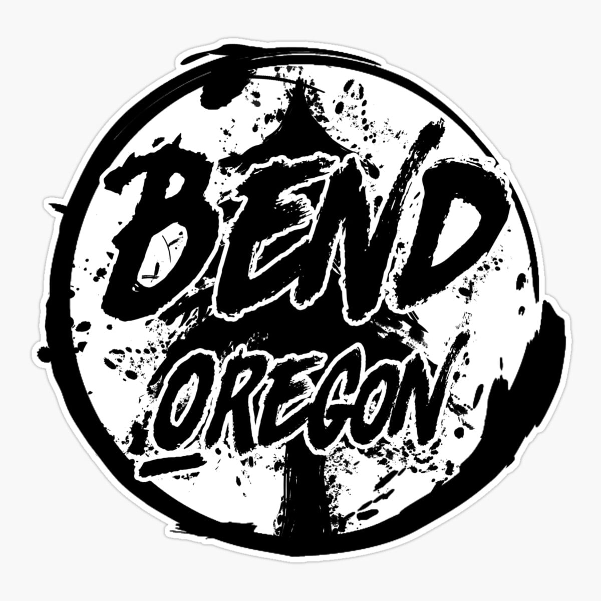 DOPASTICKER Bend, Or Adventure (Black) Sticker, Phone Sticker Car ...