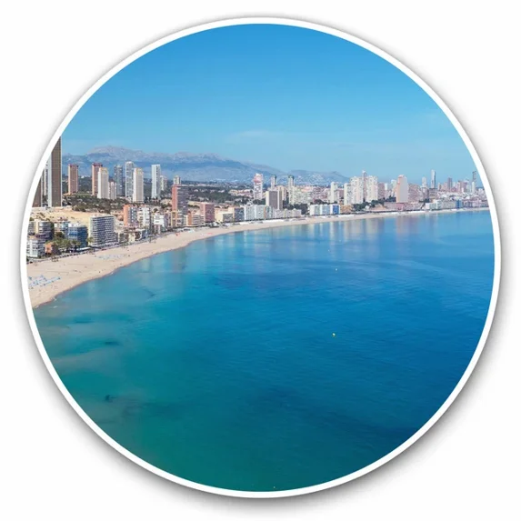 DOPASTICKER -Benidorm Summer Beach Spain Cool Gift Decorative Laptop ...