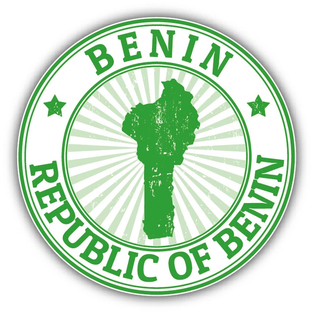 DOPASTICKER Benin Map Grunge Rubber Sticker Decal Phone Decal Water ...