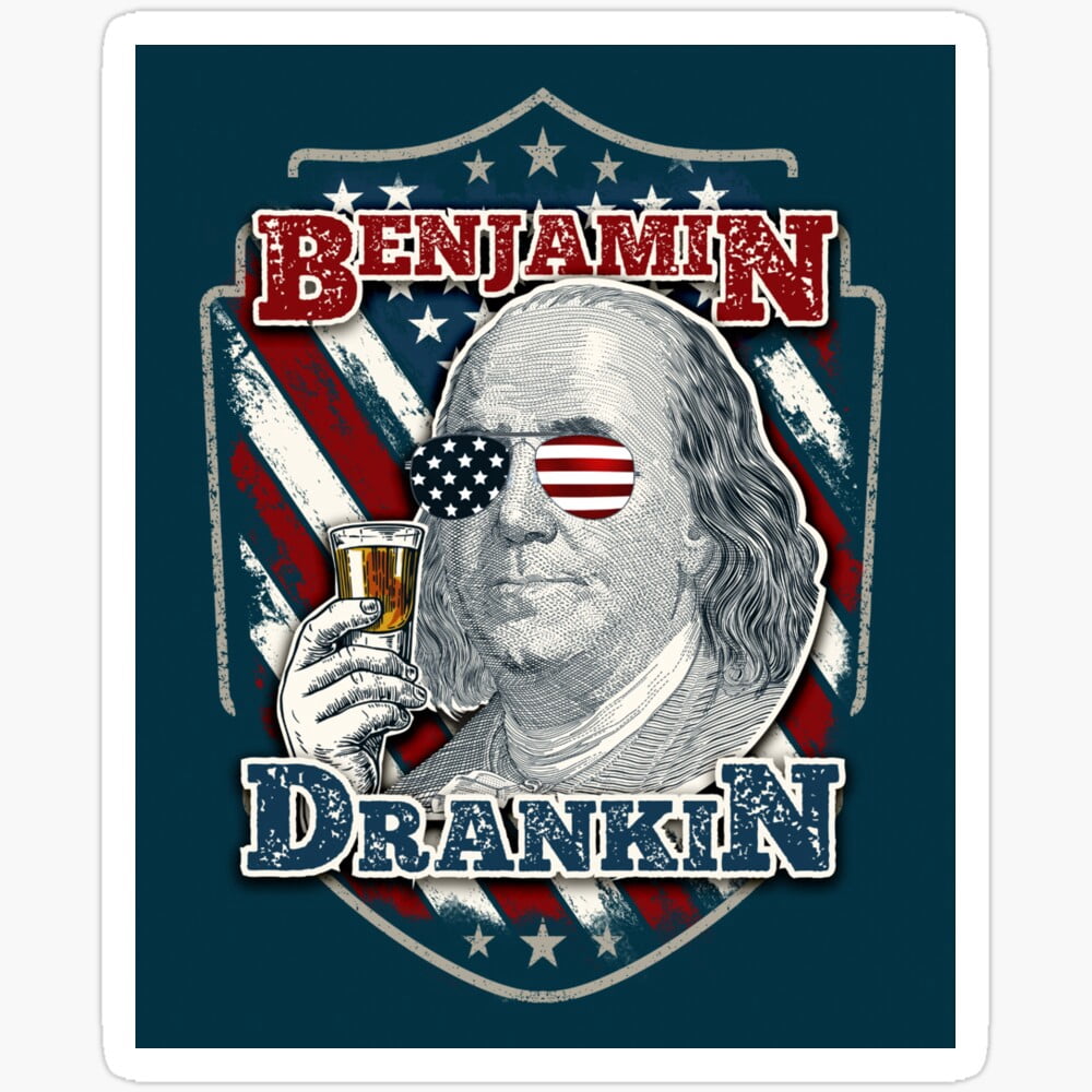 DOPASTICKER Benjamin Drankin - And Patriotic 4Th Of July Independence ...