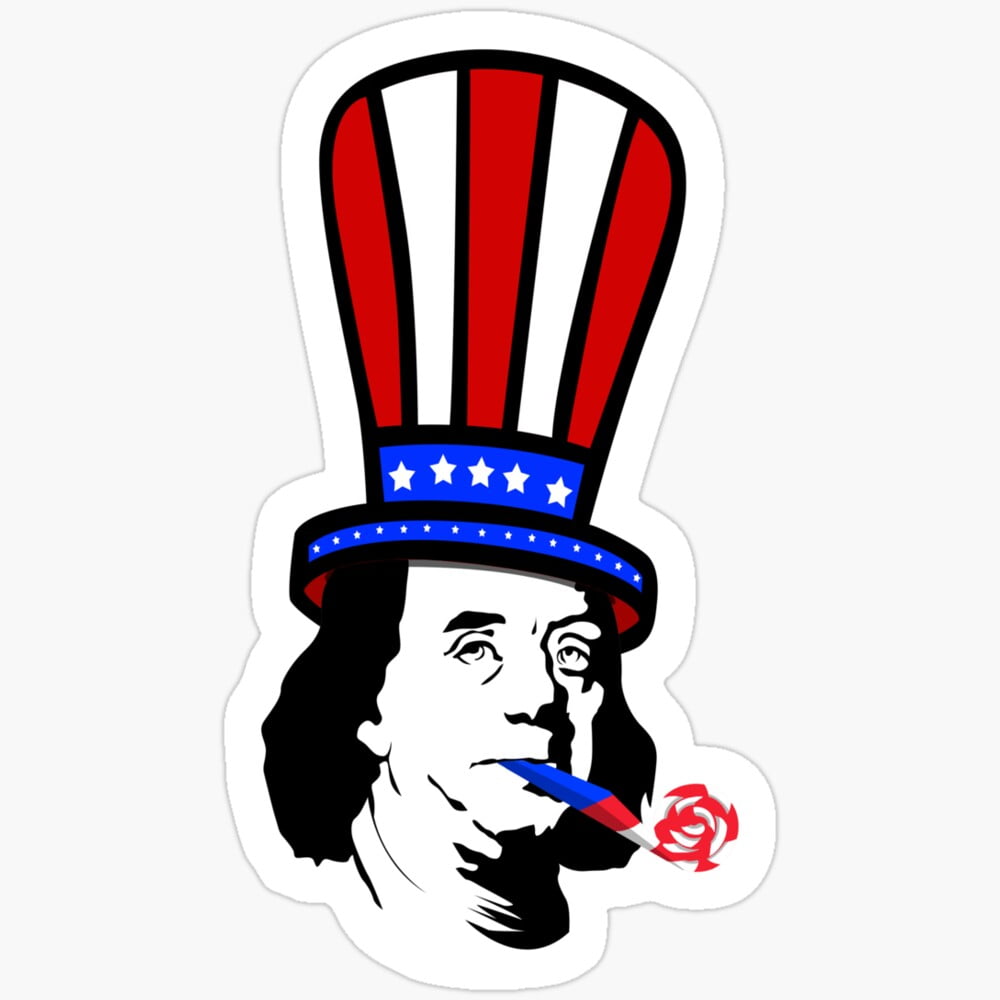 DOPASTICKER Benjamin Loves America Sticker Fourth Of July Sticker ...