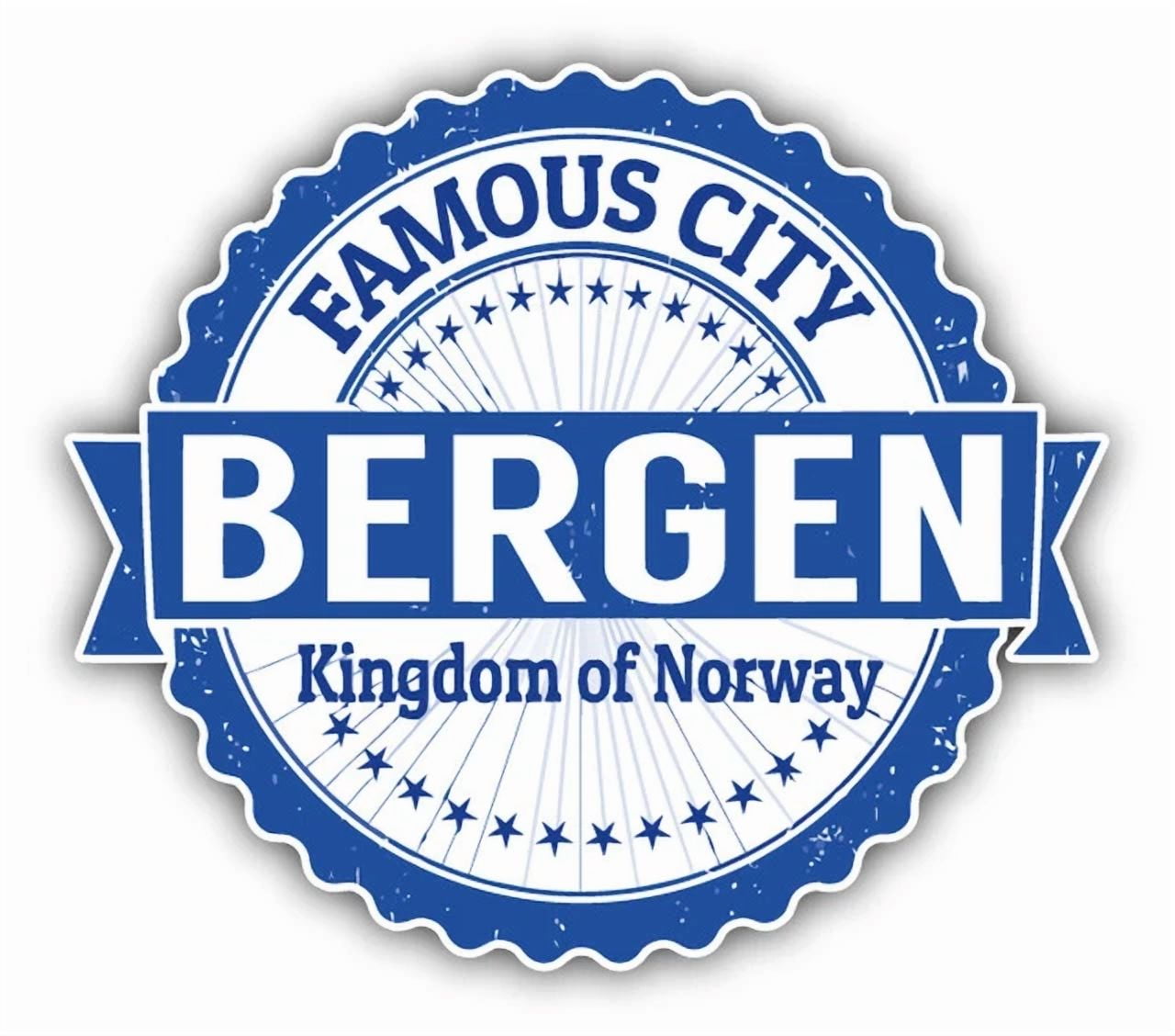 DOPASTICKER Bergen City Norway Grunge Travel Sticker Decal Phone Decal ...