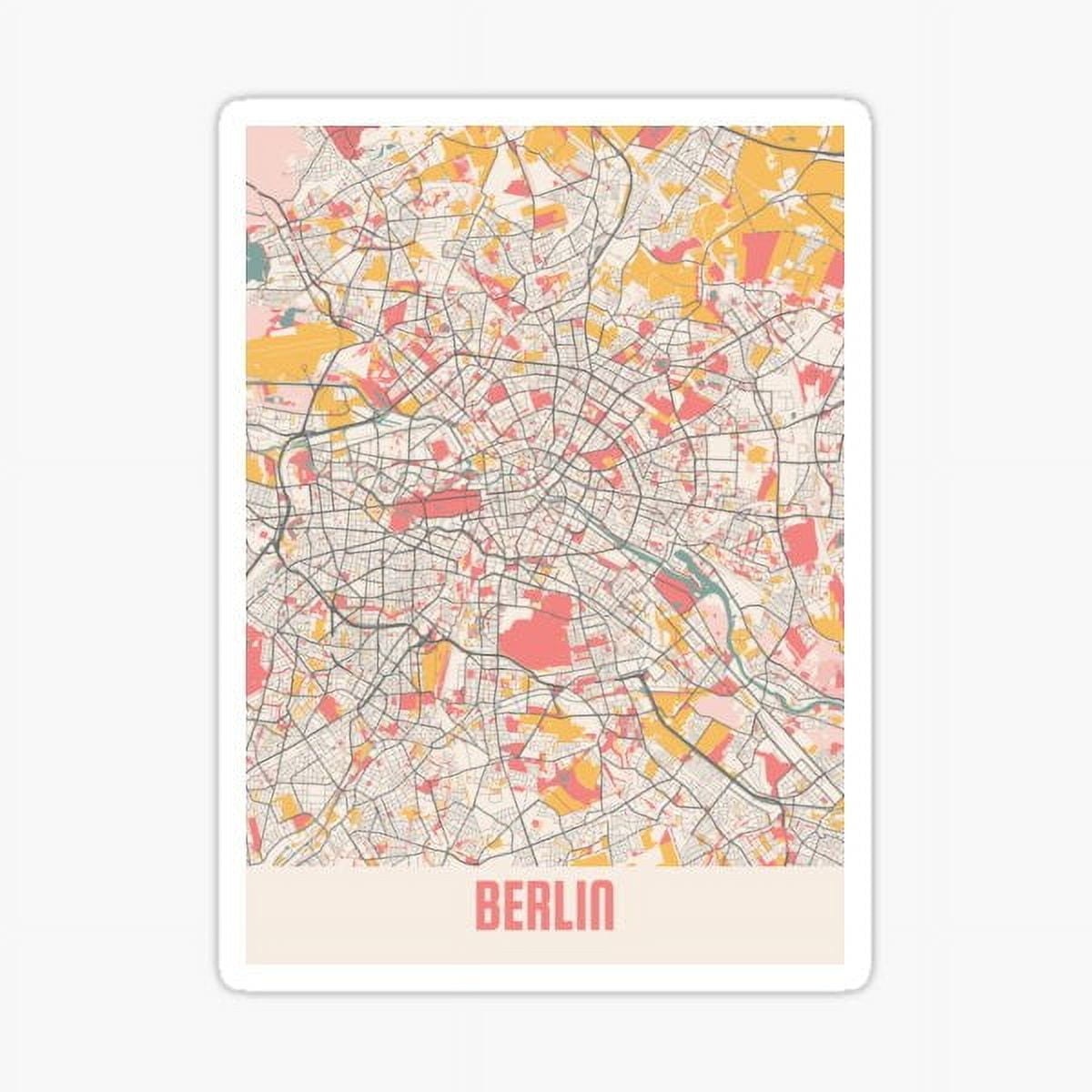 DOPASTICKER Berlin City Map Chalk Retro City Map Poster Sticker Phone ...