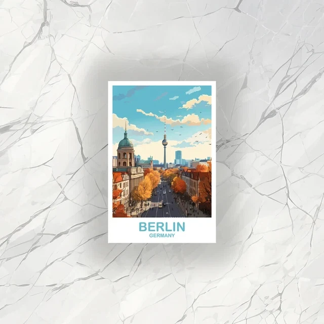 DOPASTICKER Berlin Germany Travel Sticker City Art For European Travel ...
