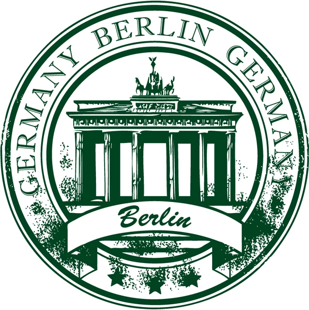 DOPASTICKER Berlin Green Round Sticker Decal Phone Decal Water Bottle ...