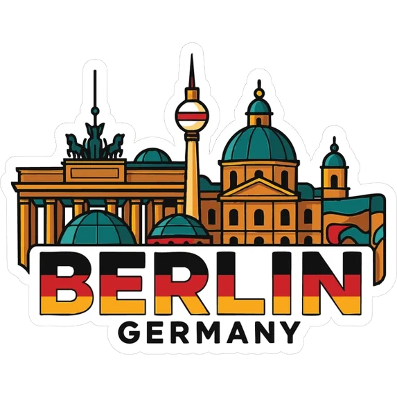 DOPASTICKER Berlin Sticker Decal City Skyline Landmark Design Phone ...