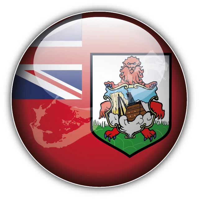 DOPASTICKER Bermuda Map Flag Sticker Decal Phone Decal Water Bottle ...