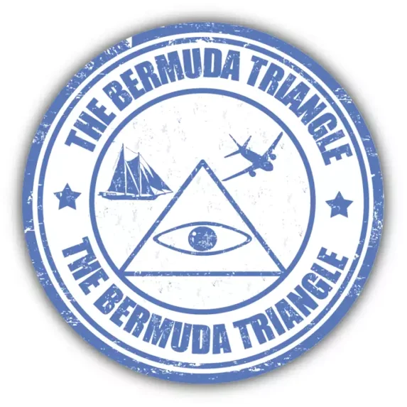 DOPASTICKER Bermuda Triangle Grunge Rubber Stamp Sticker Decal Phone ...