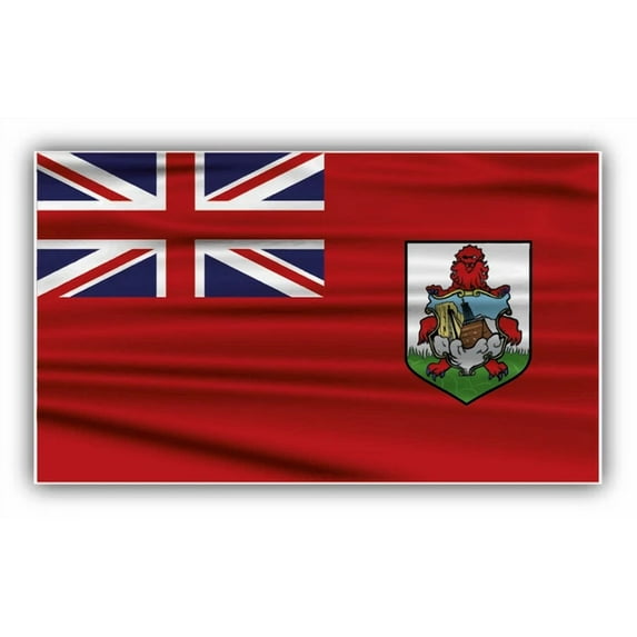 DOPASTICKER Bermuda Wavy Flag Car Sticker Phone Water Bottle Stickers ...