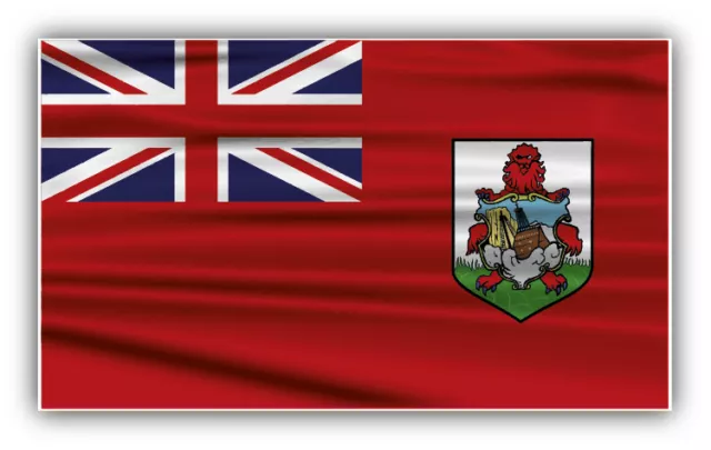 DOPASTICKER Bermuda Wavy Flag Sticker Decal Phone Decal Water Bottle ...