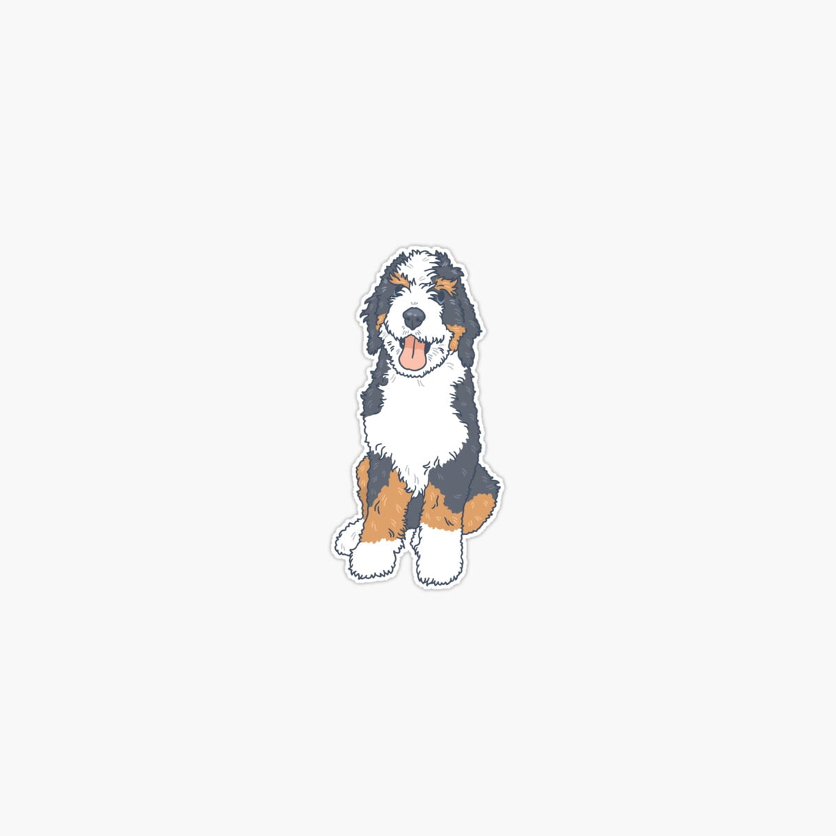 DOPASTICKER Bernedoodle Sticker, Phone Sticker Car Stickers, Birthday ...