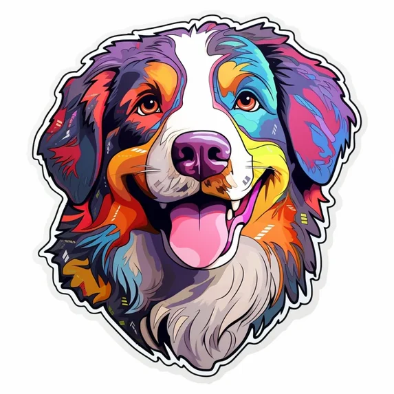 DOPASTICKER Bernese Mountain Dog Car Sticker Dogs Sticker Phone Sticker ...
