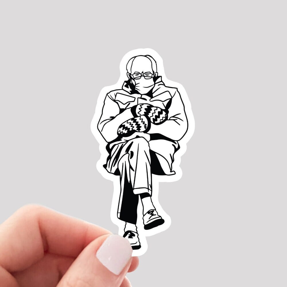 DOPASTICKER Bernie Sanders Sticker, Bernie Mittens Sticker, Bernie ...