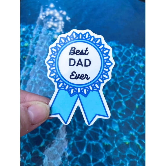 DOPASTICKER Best Dad Ever Award Waterproof Sticker, Gift Dad, Dad ...