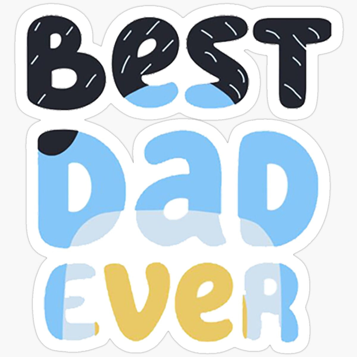 DOPASTICKER Best Dad Sticker Waterproof Sticker For Water Bottles ...