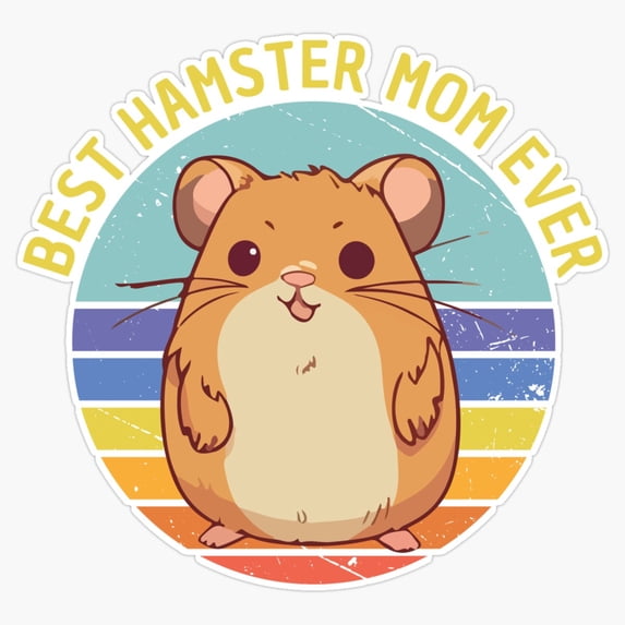 DOPASTICKER Best Hamster Mom Ever Hamster Mom Mothers Day Birthday ...