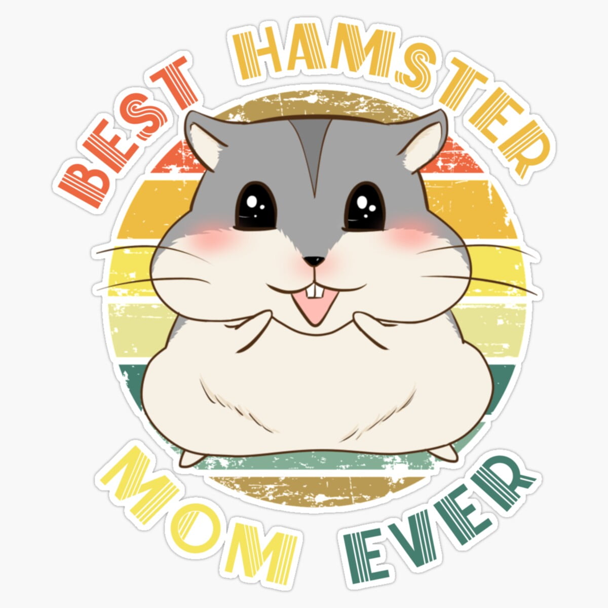 DOPASTICKER Best Hamster Mom Ever Sticker, Phone Sticker Car Sticker ...