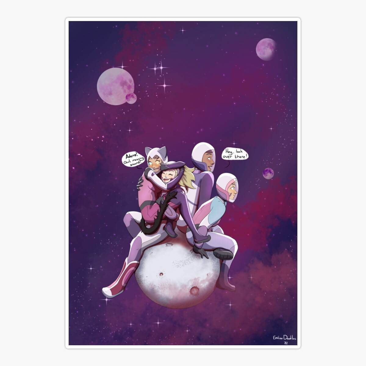 DOPASTICKER Best Riend Squad In Space Sticker, Phone Sticker Car ...