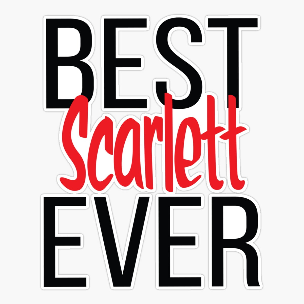 DOPASTICKER Best Scarlett Ever Sticker, Phone Sticker Car Stickers ...