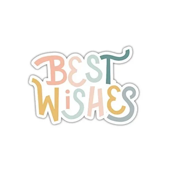 DOPASTICKER Best Wishes Sticker, Phone Decal Water Bottle Stickers ...