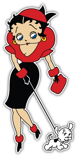 DOPASTICKER Betty Boop Cartoon Dog Pregnant Sticker Decal Phone Decal ...