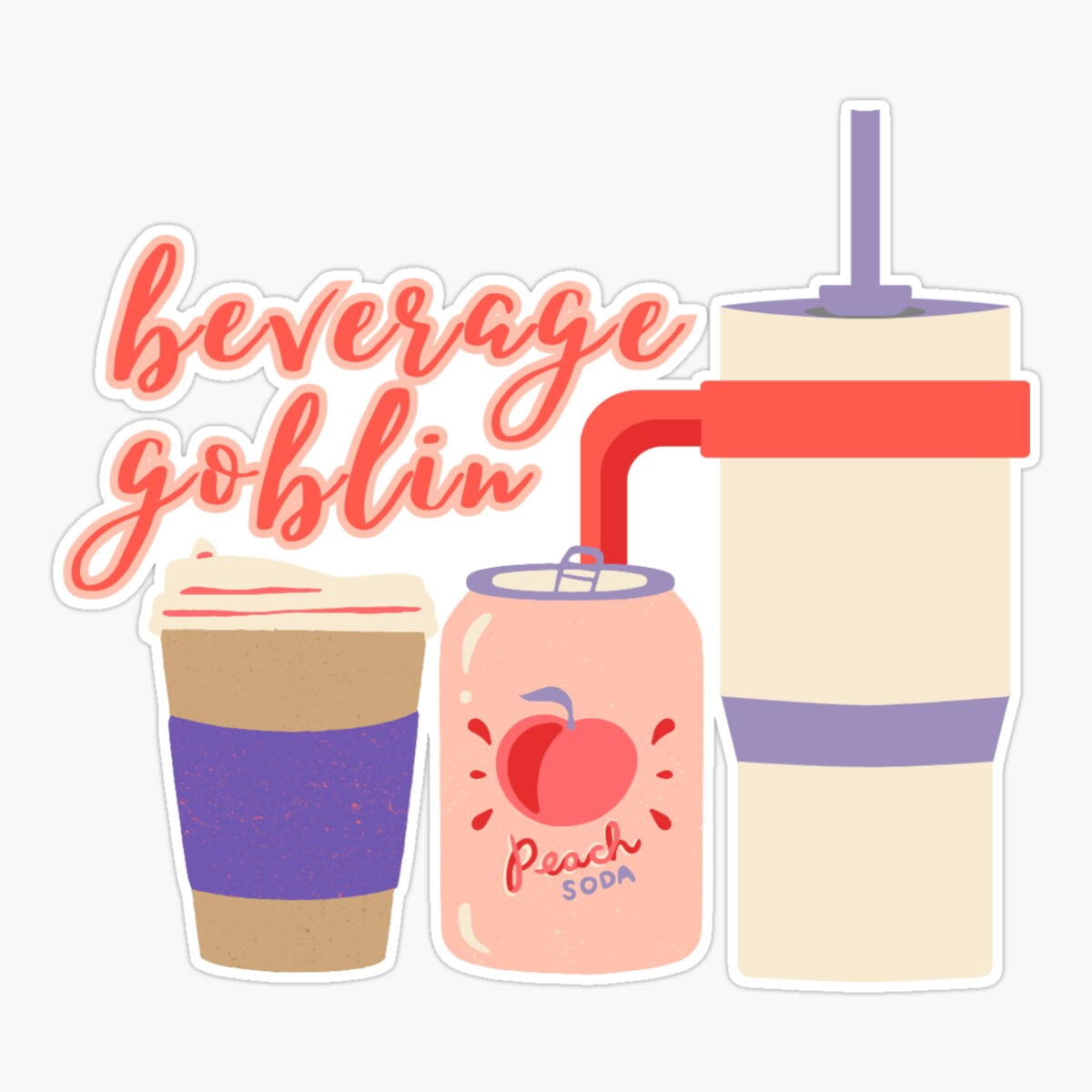 DOPASTICKER Beverage Goblin Sticker, Phone Sticker Water Bottle Sticker ...