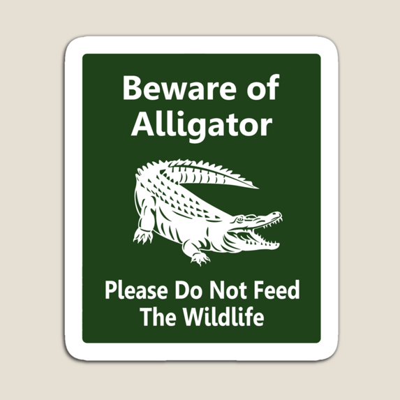 DOPASTICKER Beware Of Alligator Sticker Decorative Laptop, Phone ...
