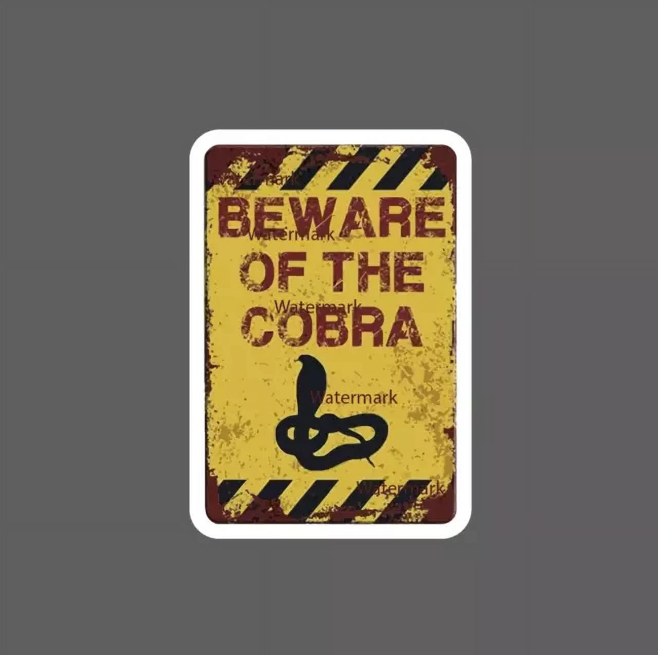 DOPASTICKER Beware Of Cobra Stickernake Caution Sticker Phone Sticker ...