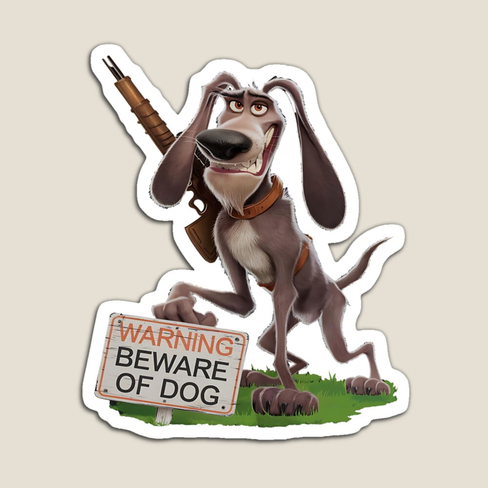 DOPASTICKER Beware Of Dog - Dog Sign - Warning Sign - Dangerous Dog ...