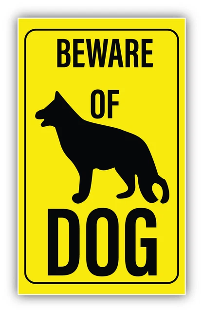 DOPASTICKER Beware Of Dog Sticker Decal Phone Decal Water Bottle ...