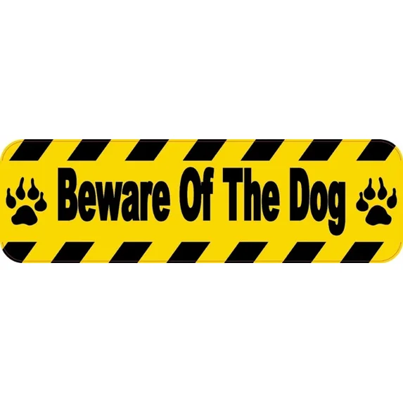 DOPASTICKER Beware Of Dog Warning Sticker Phone Sticker, Latop Sticker ...