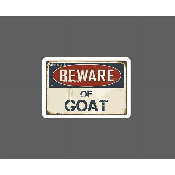 DOPASTICKER Beware Of Goat Sticker Caution Warning Sticker Phone ...